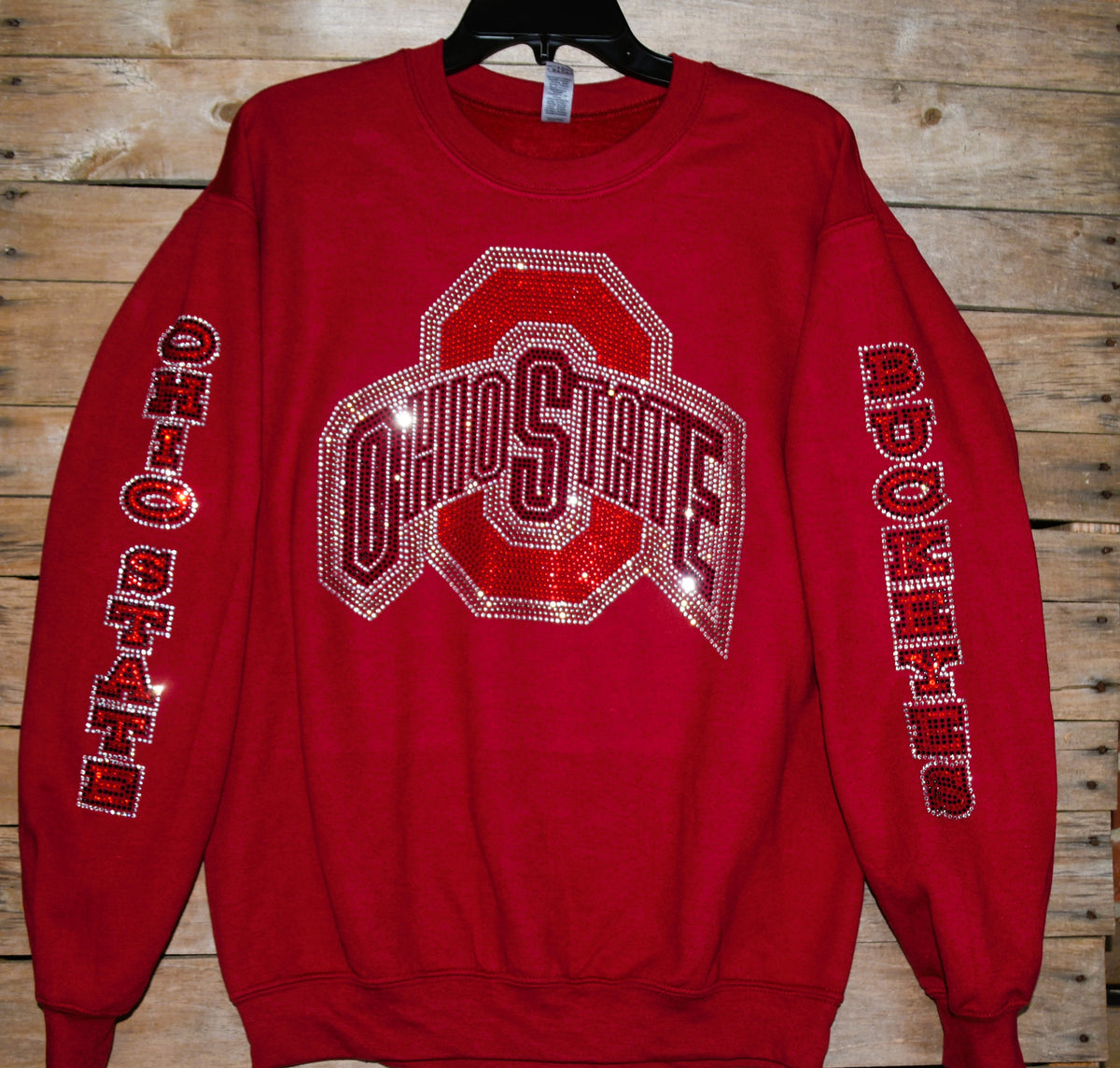 Ohio rhinestone bling sweatshirt or hoodie S M L XL XXL 1X 2X 3X 4X 5X ...